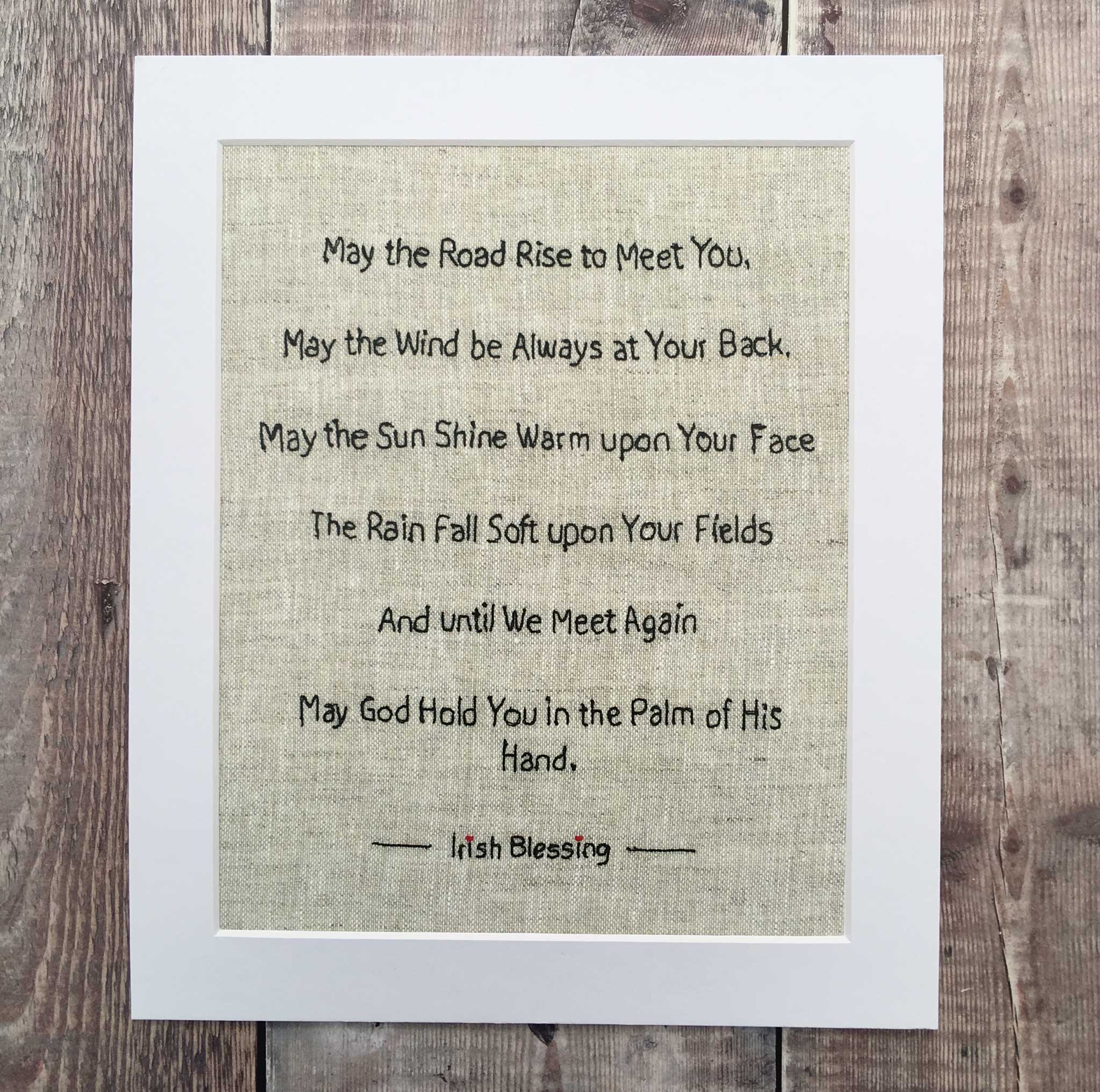 May the Road rise to Meet You .. Irish Blessing Print – Linen Lane